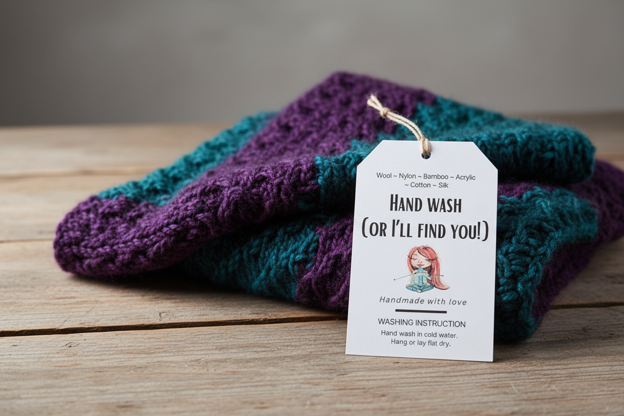 Fiber Pun Handmade Tags for Knitters | Printable Care Tags PDF – The ...
